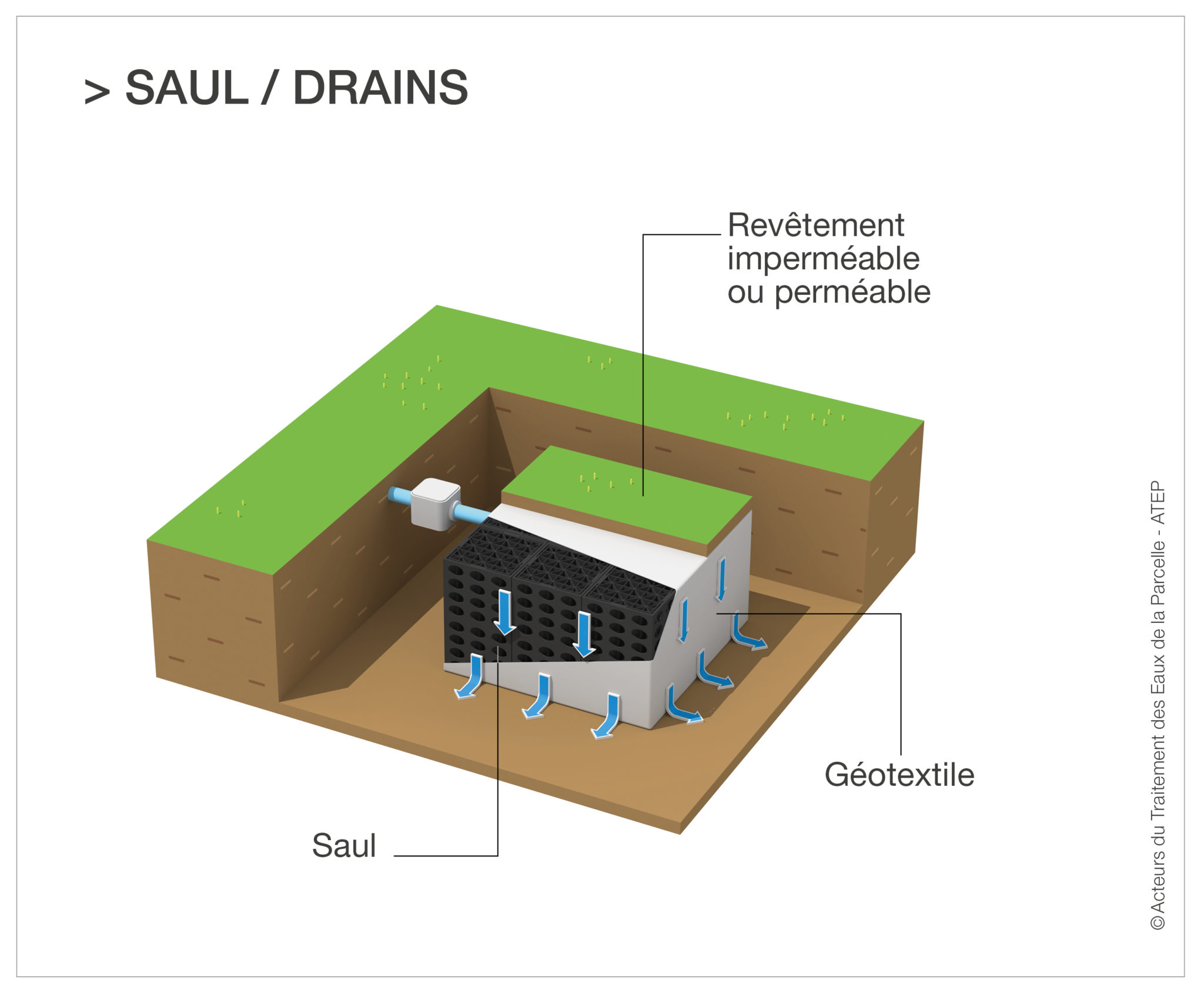 Les SAUL / drains – ATEP. Acteurs du Traitement des Eaux de la Parcelle
