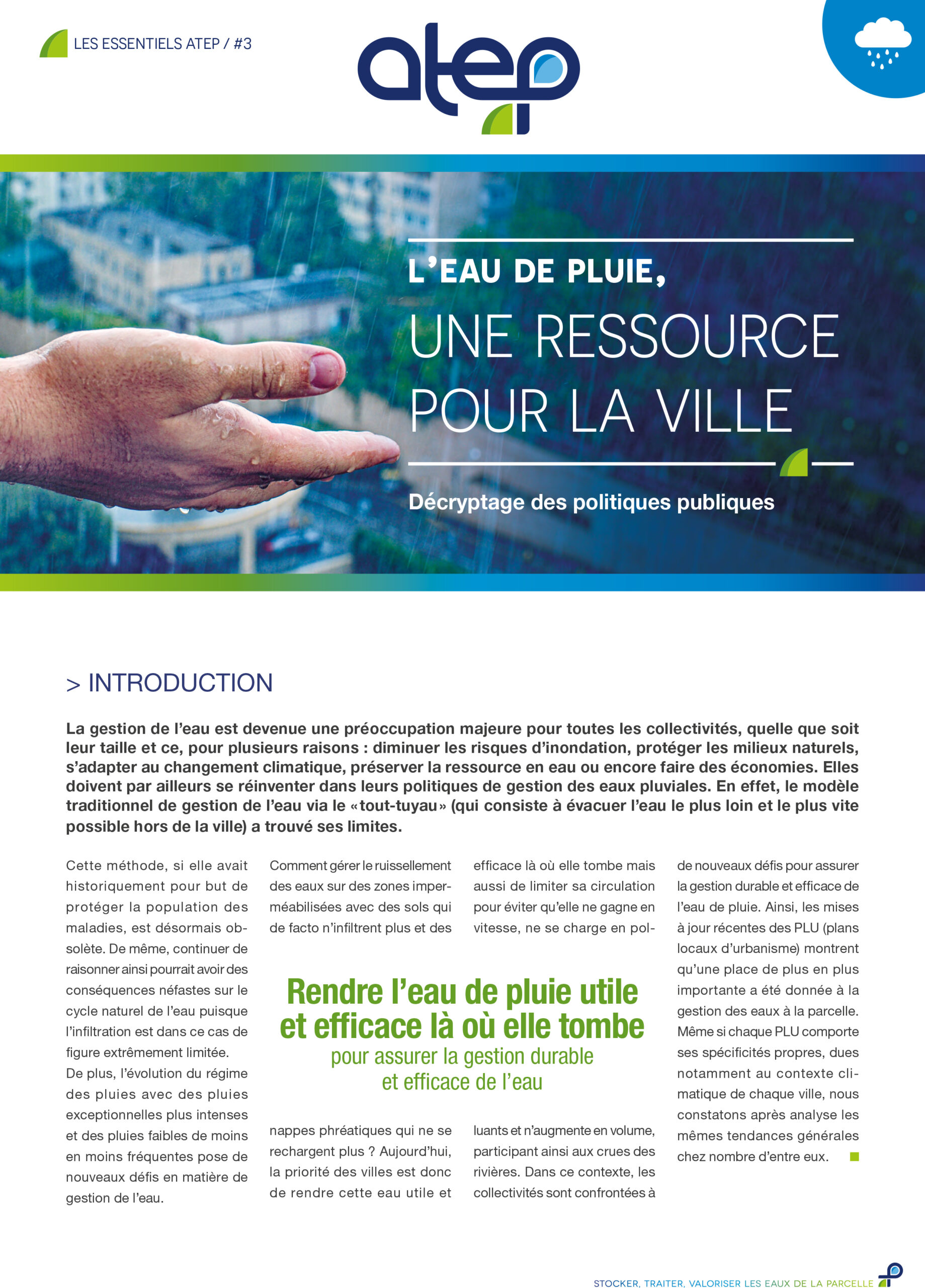 LES ESSENTIELS ATEP #3 – ATEP. Acteurs du Traitement des Eaux de la ...